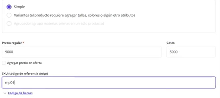 ¿Cómo crear productos simples en Avify? Guía paso a paso